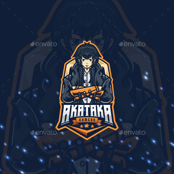 Anime Man Esport Logo, Logo Templates | GraphicRiver