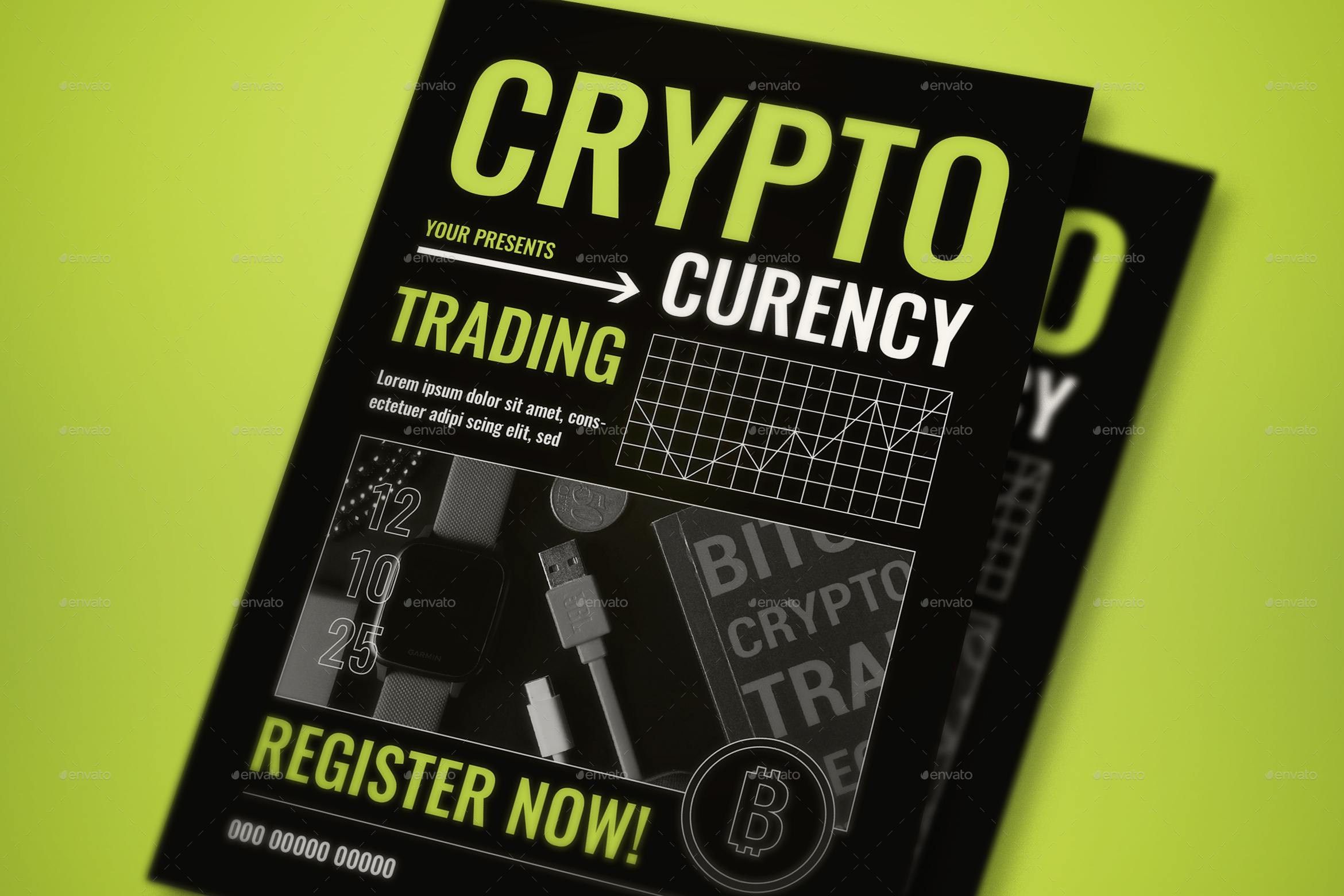 Crypto Flyer Set, Print Templates | GraphicRiver