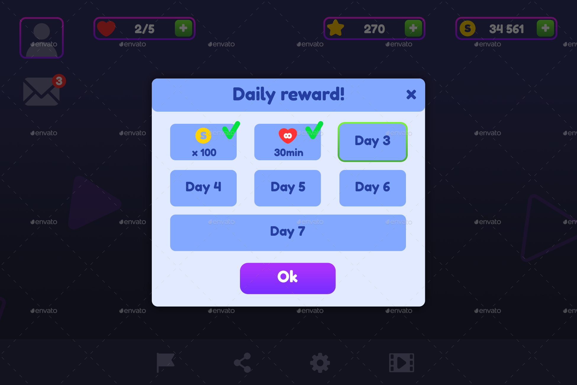 Flat Game GUI Pack, Game Assets | GraphicRiver