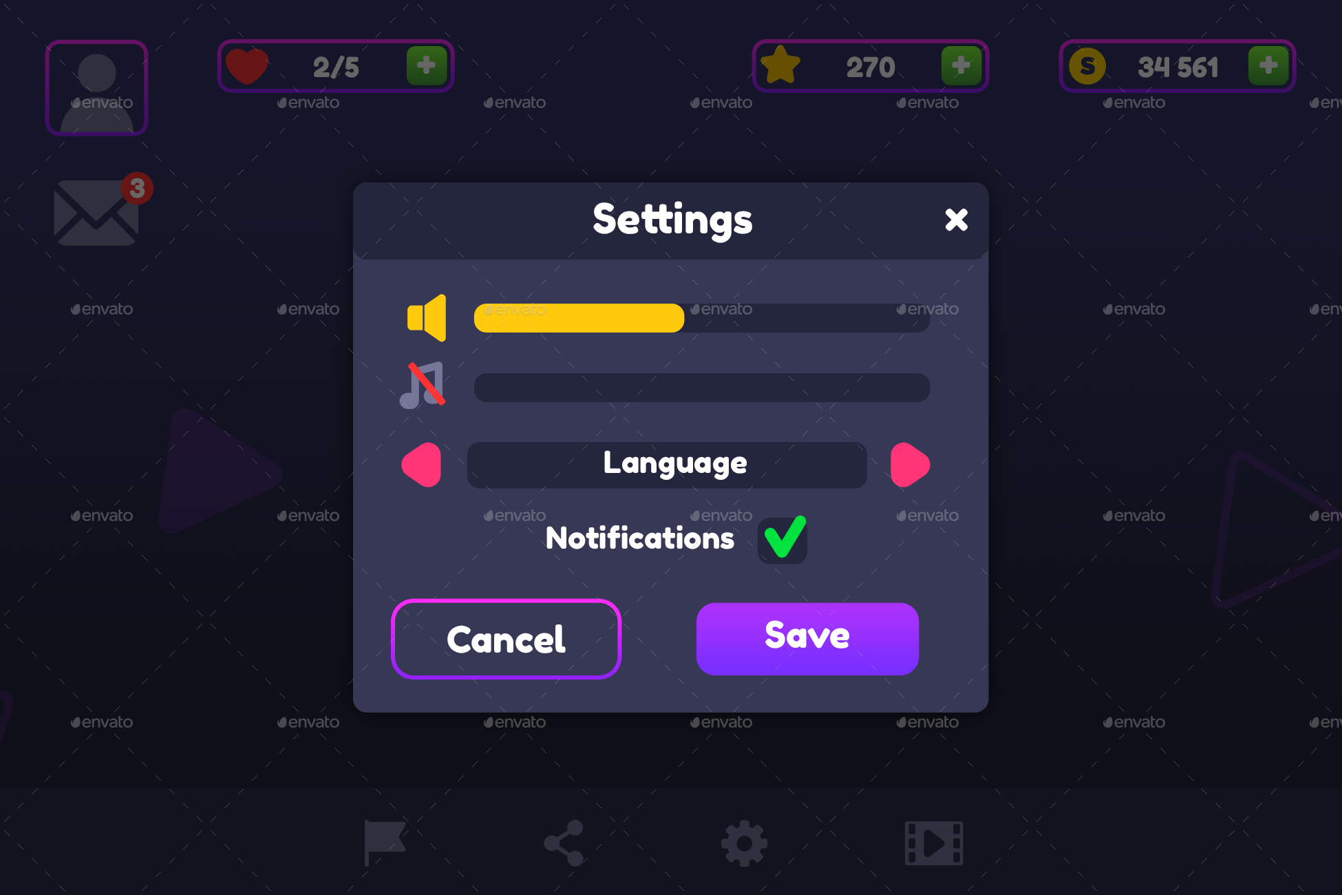 Flat Game GUI Pack, Game Assets | GraphicRiver