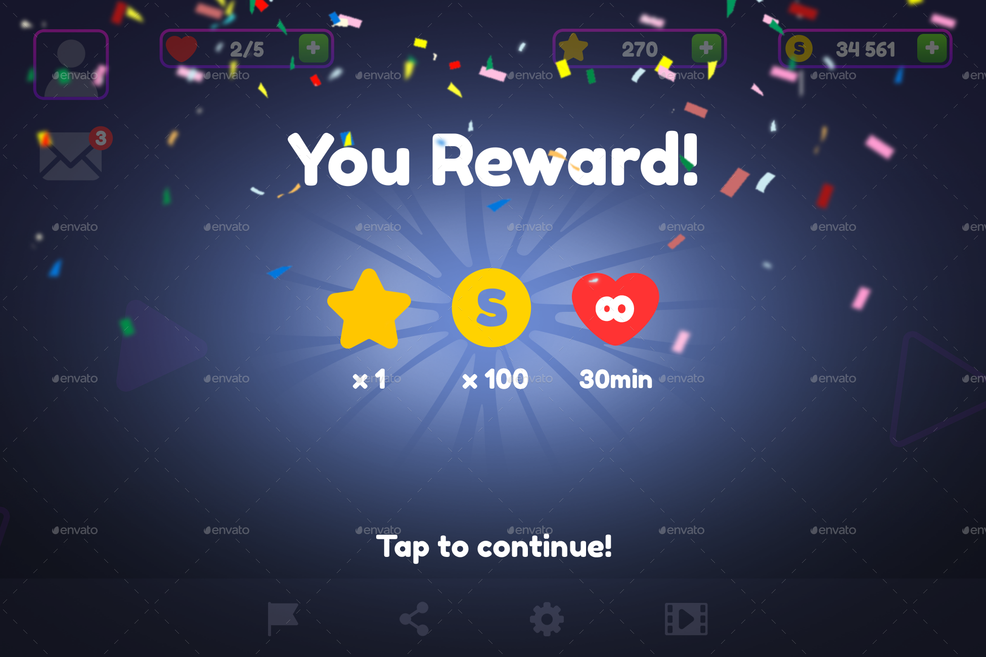 Flat Game GUI Pack, Game Assets | GraphicRiver