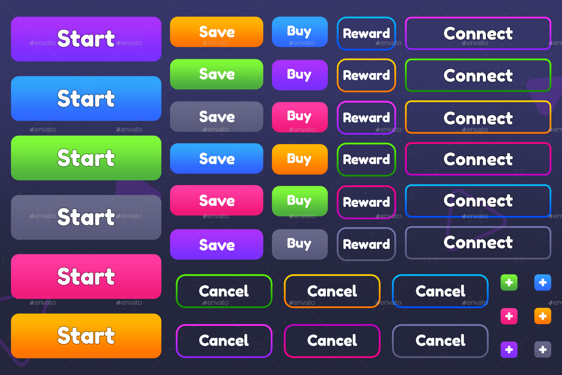 Flat Game GUI Pack, Game Assets | GraphicRiver