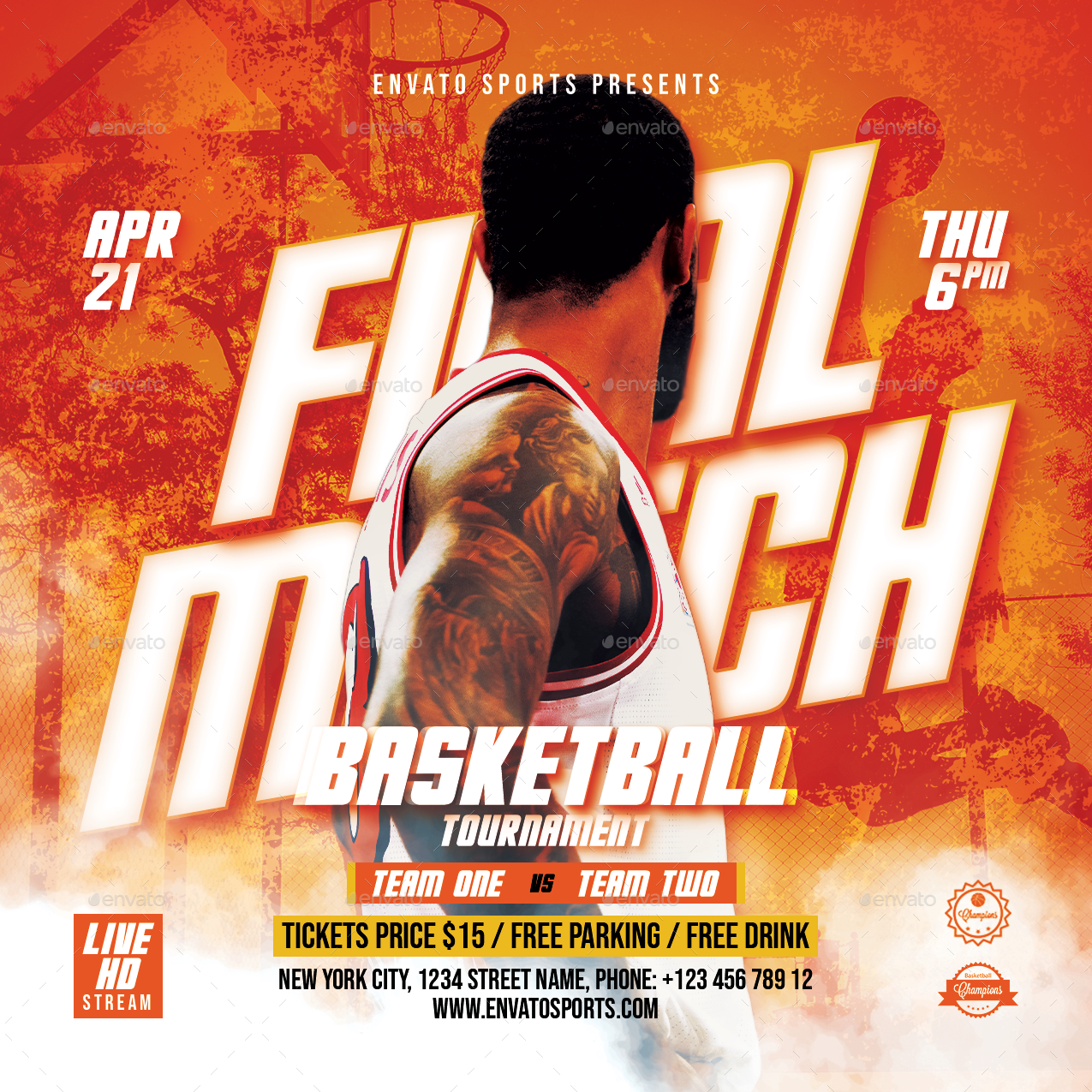 Basketball Flyer, Print Templates | GraphicRiver