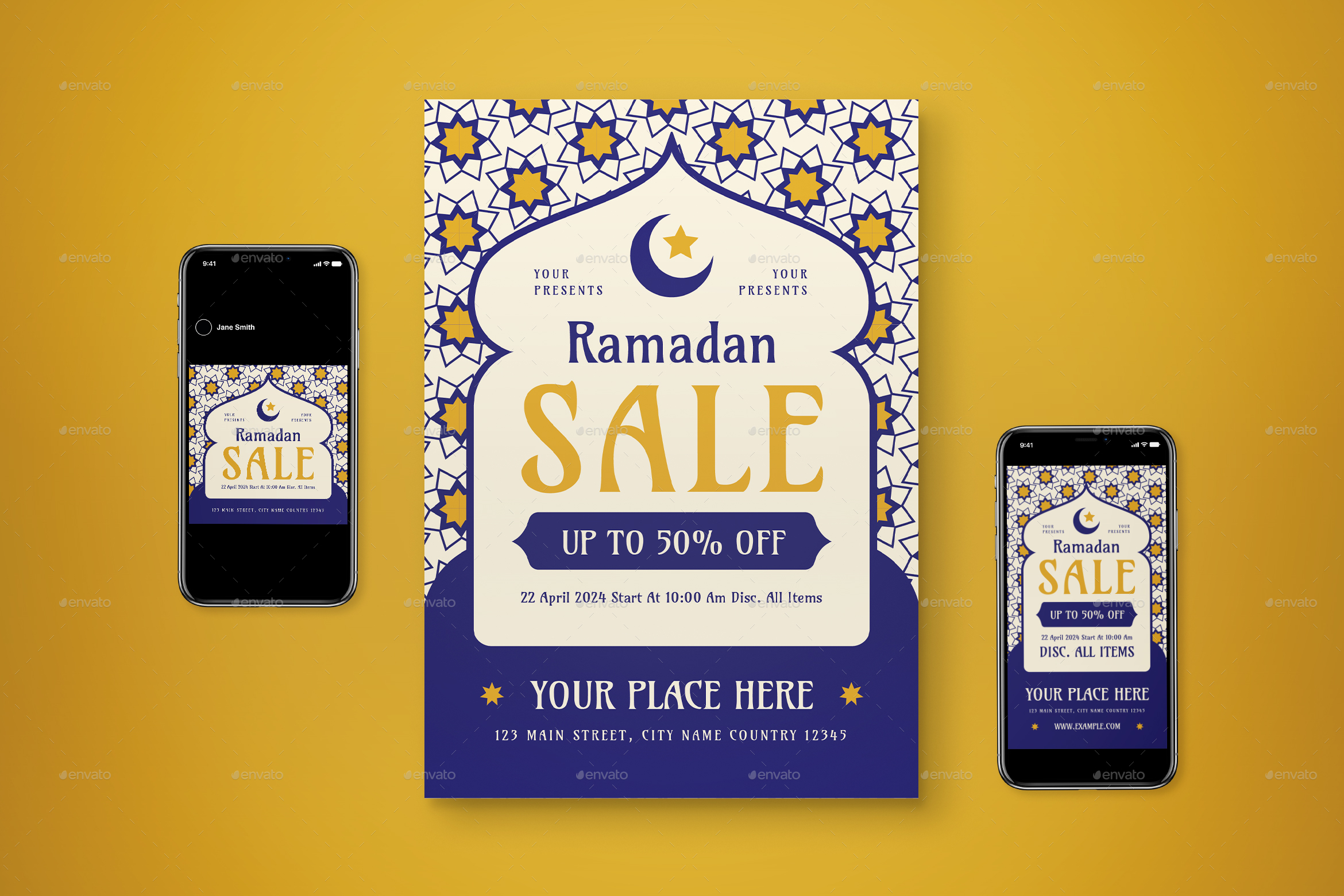 Ramadan Sale Flyer Set, Print Templates | GraphicRiver