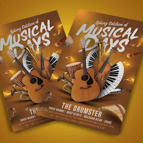 Music Days Concert Flyer, Print Templates | GraphicRiver