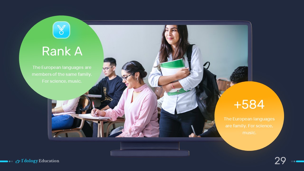 Idology Creative Education PowerPoint Template, Presentation Templates