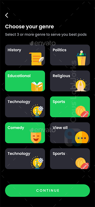 Podcast App UI Kit | Audio Book App UI Kit| Music App UI Kit| Podman ...