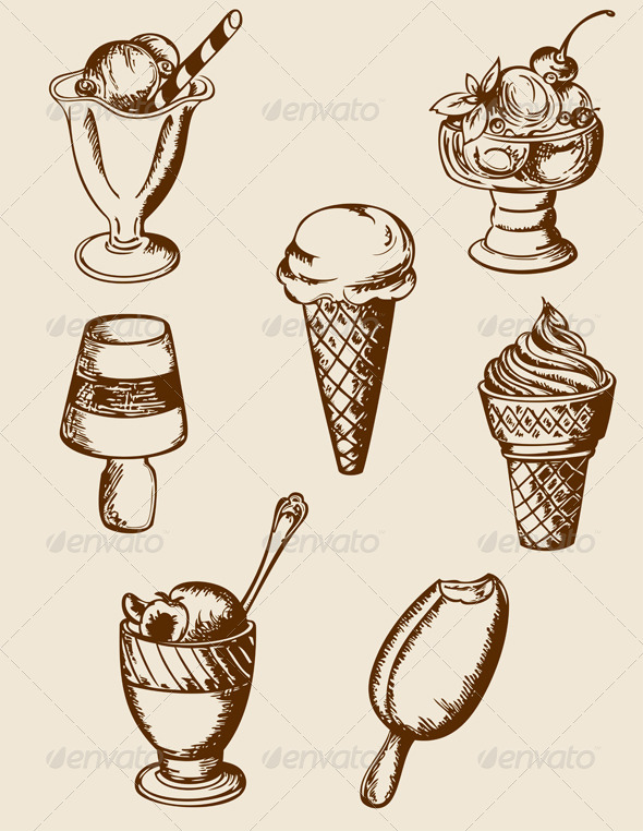 Vintage Ice Cream by Artness | GraphicRiver