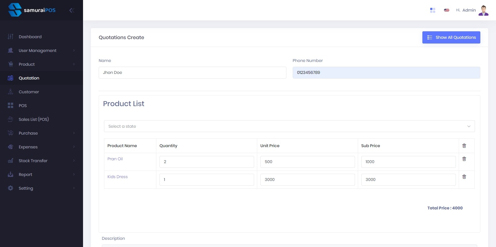 Samurai POS - Point of Sale & Inventory Management System by softtech-it