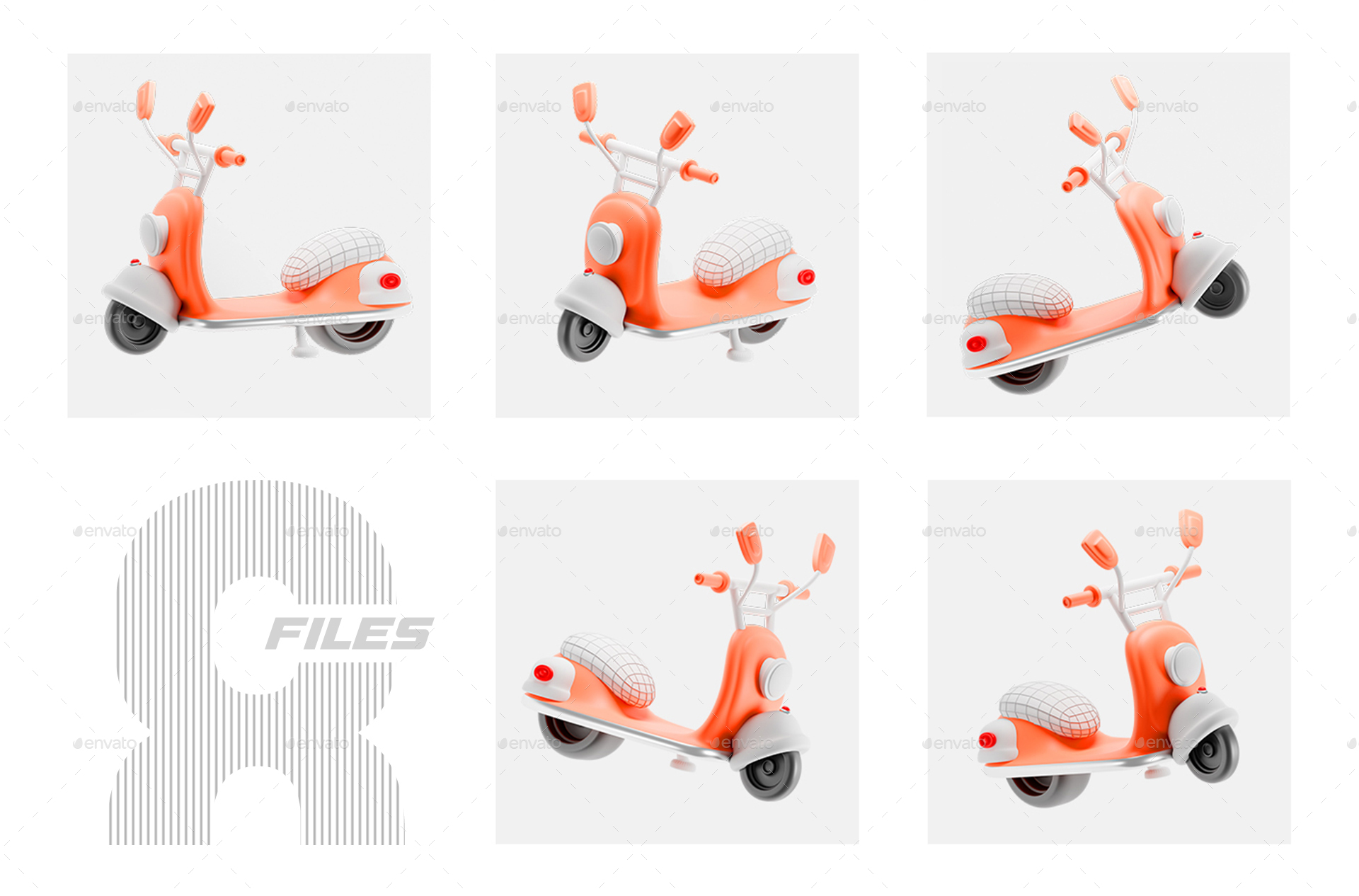 Scooter Bike 3D Rendering illustrations, Graphics | GraphicRiver