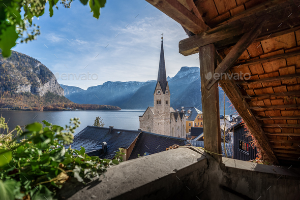 Hallstatt Evangelical Church - Hallstatt, Austria Stock Photo by ...