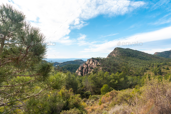 Top of the El Garbi mountain, the spectacular viewpoint of the Sierra ...