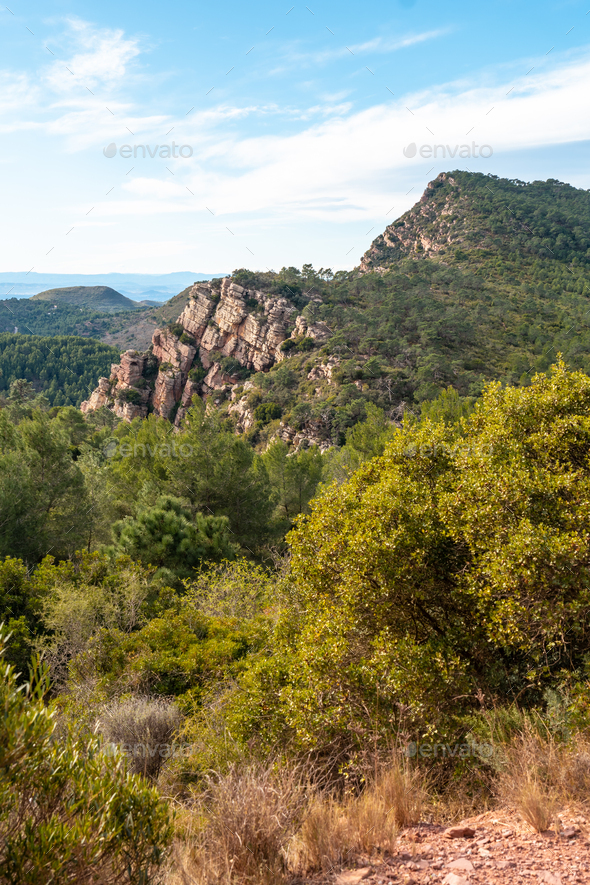 Top of the El Garbi mountain, the spectacular viewpoint of the Sierra ...