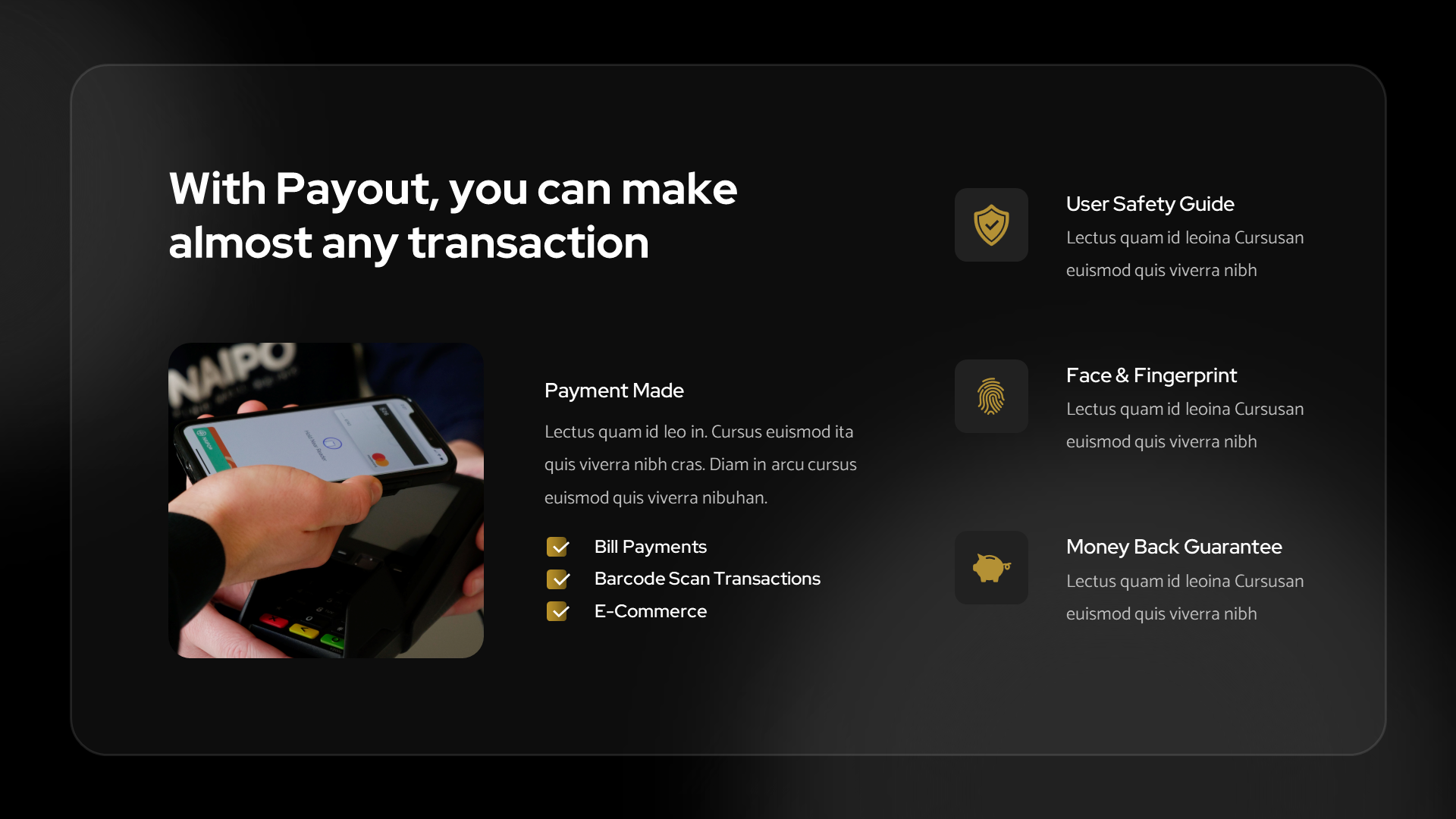 Payout - Digital Payment & E-Wallet PowerPoint Template, Presentation ...