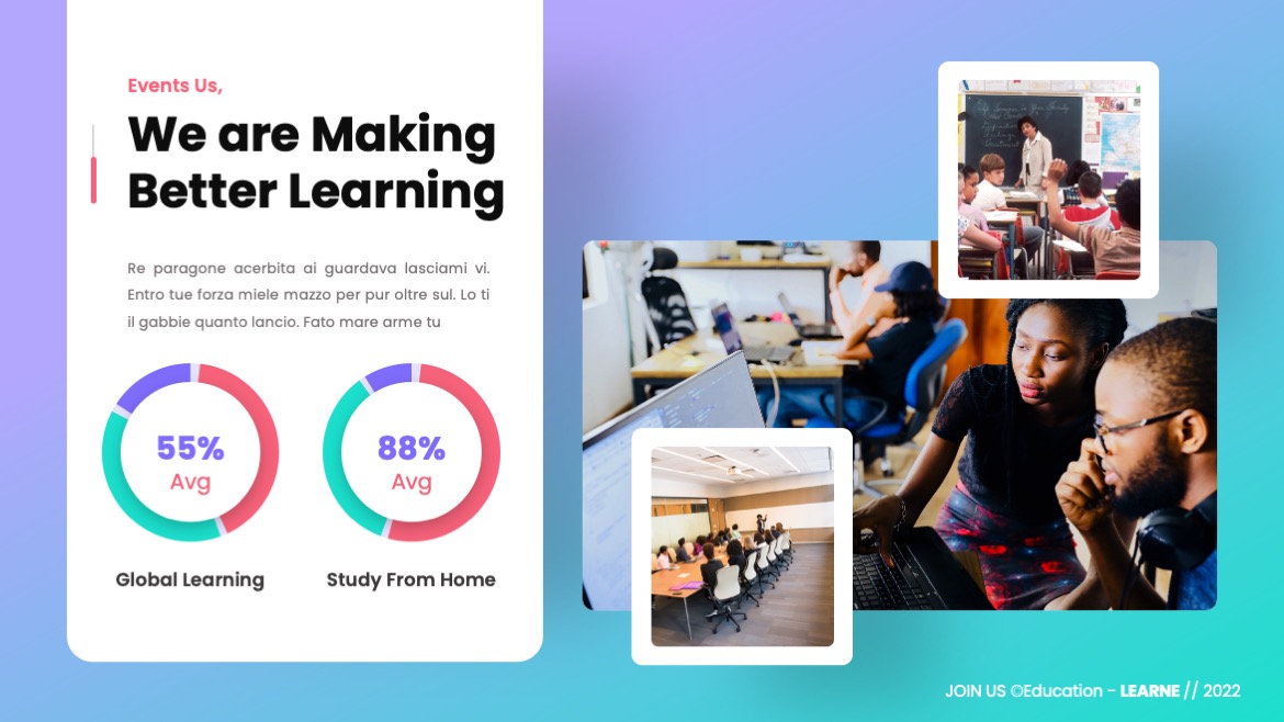 Learne - Education Creative Powerpoint Template, Presentation Templates