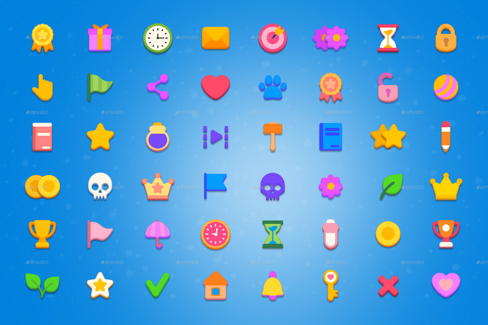 Game UI pack Blue, Game Assets | GraphicRiver