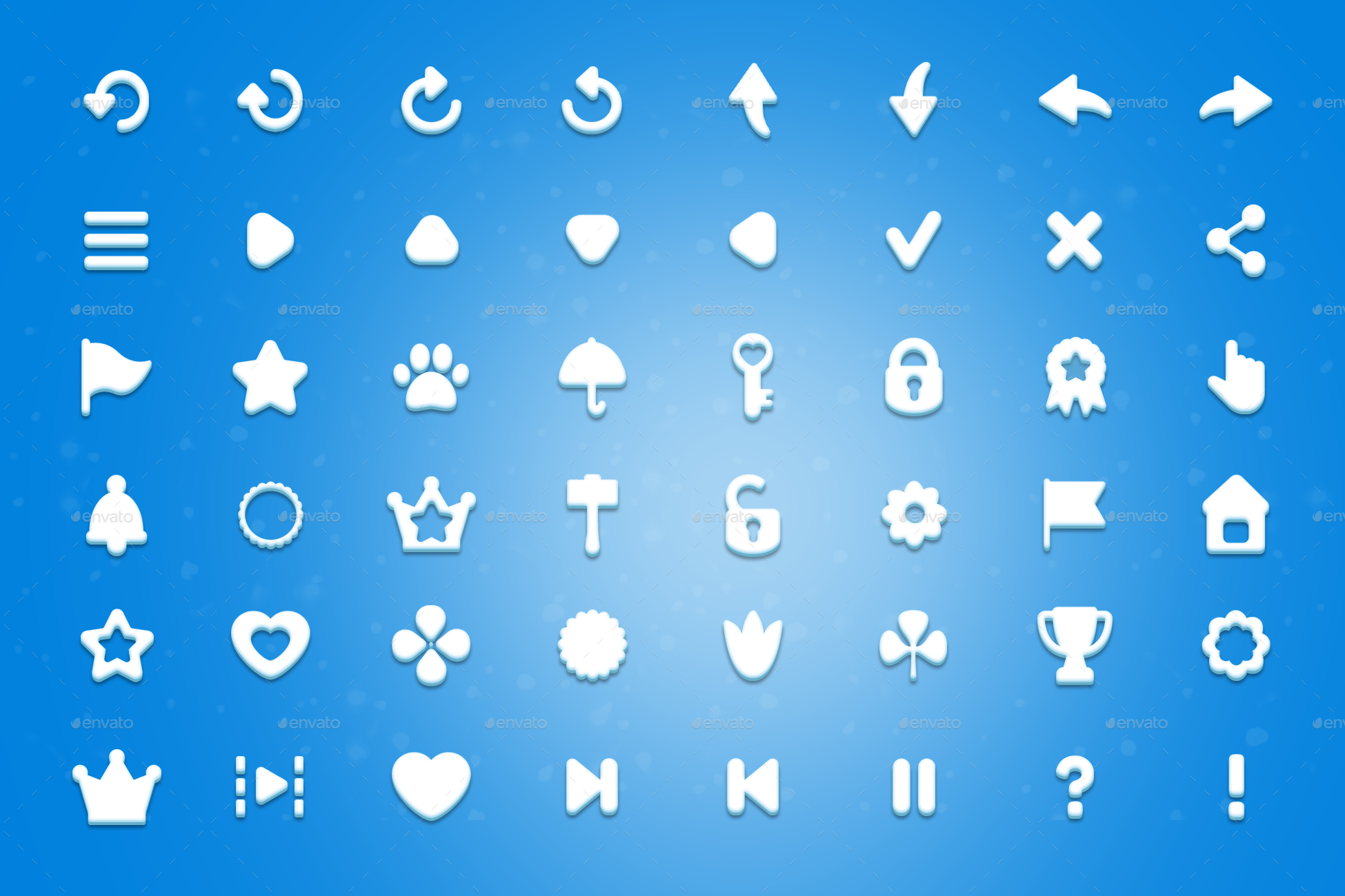 Game UI pack Blue, Game Assets | GraphicRiver