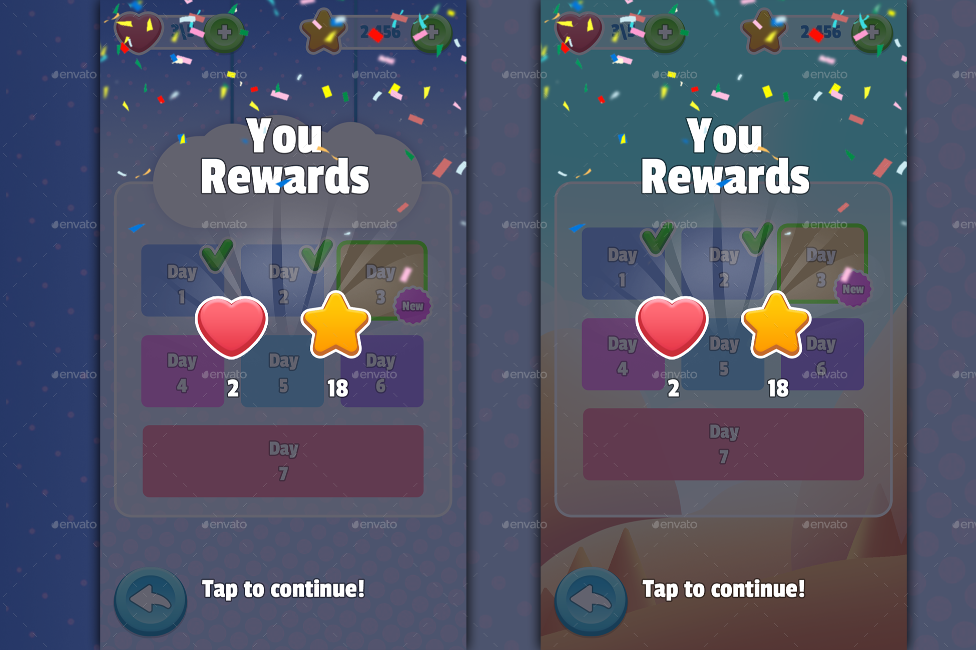 Game UI Pack Sky, Game Assets | GraphicRiver