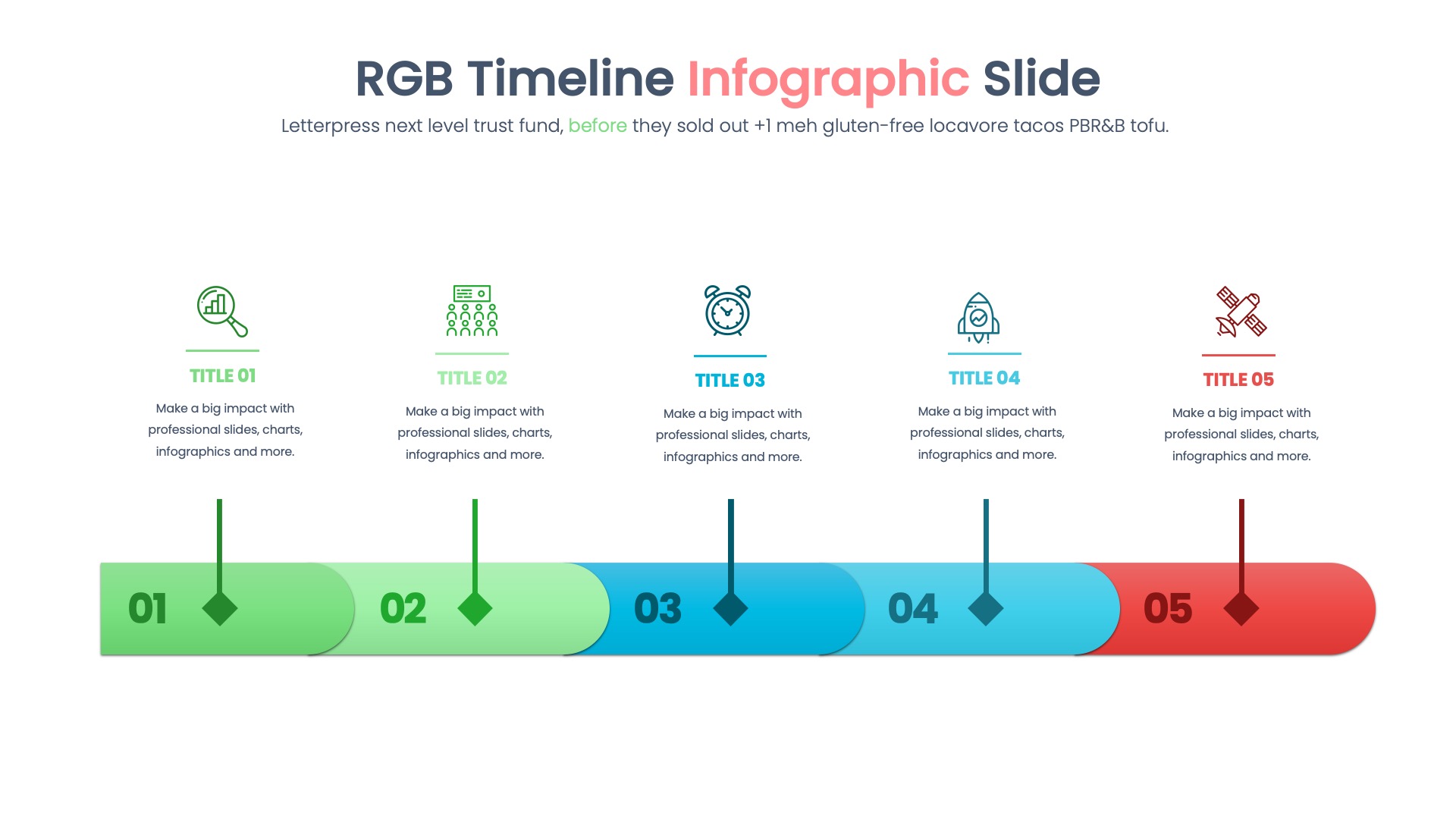 RGB Timeline - PowerPoint Infographics Slides, Presentation Templates