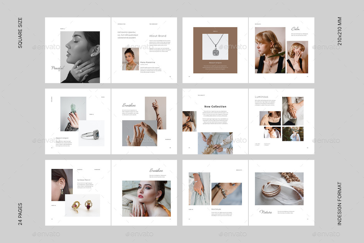 Jewelry Catalog Template, Print Templates | GraphicRiver