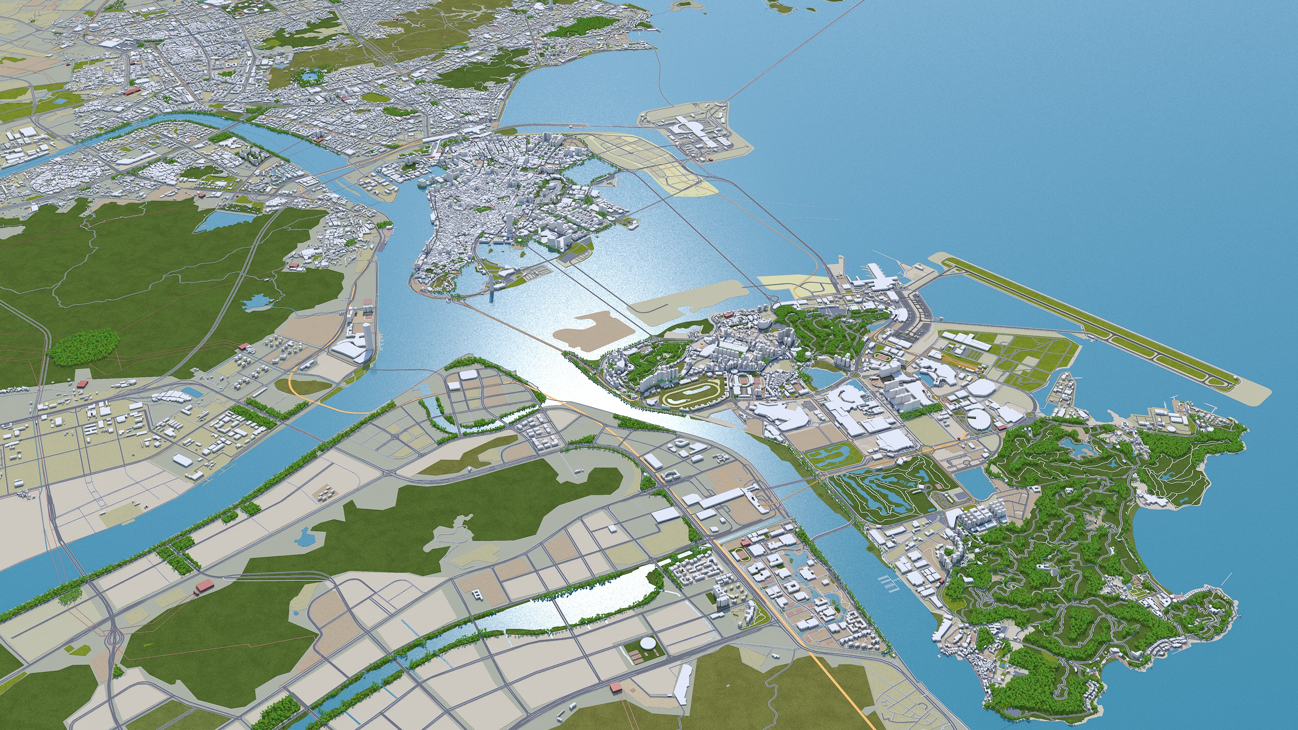 Macau city China 3d model 30km by TurboCG | 3DOcean