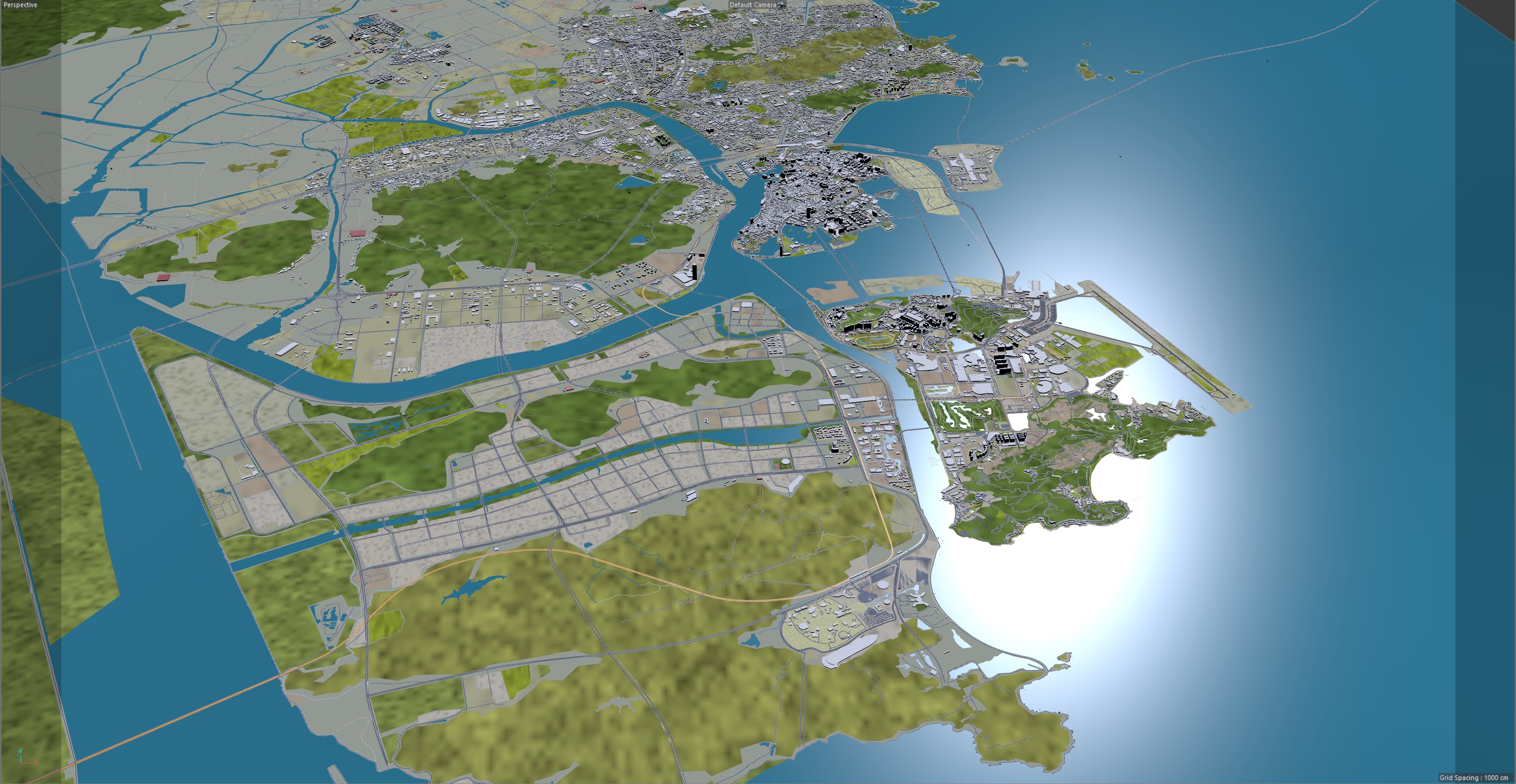 Macau city China 3d model 30km by TurboCG | 3DOcean