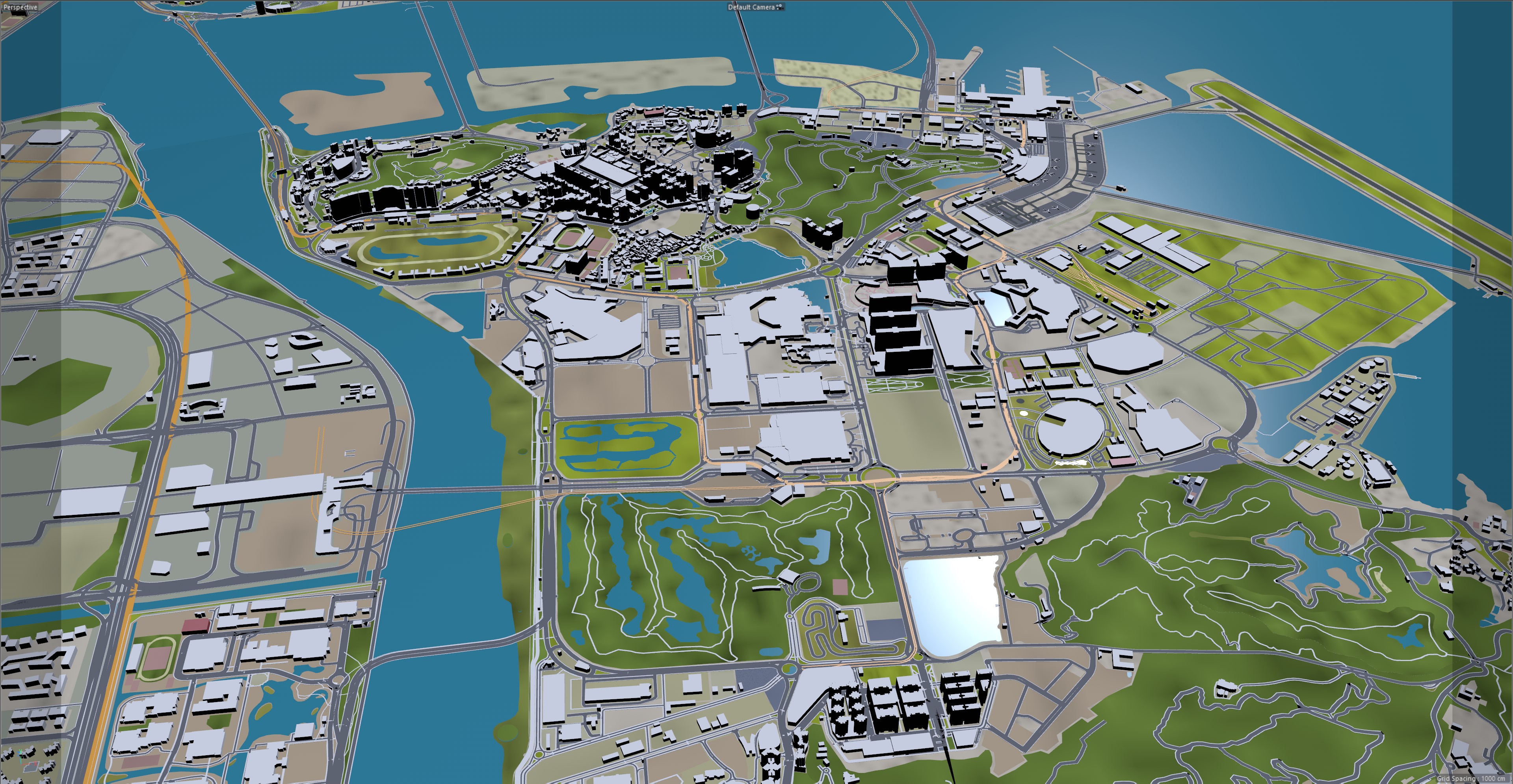 Macau city China 3d model 30km by TurboCG | 3DOcean
