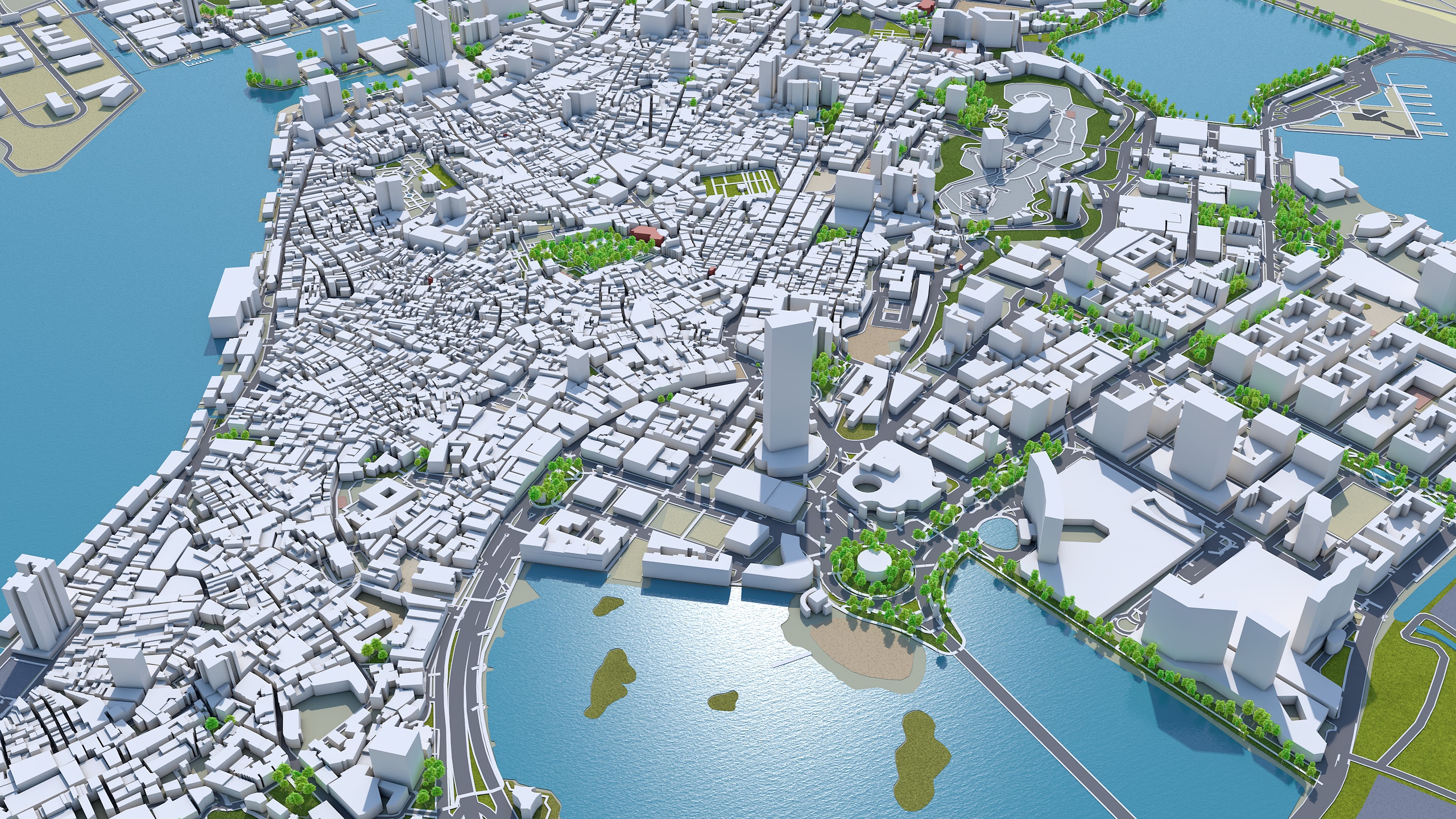 Macau city China 3d model 30km by TurboCG | 3DOcean