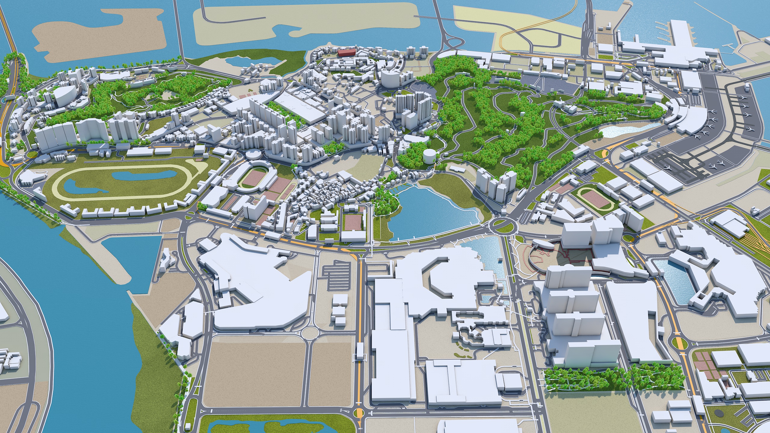 Macau city China 3d model 30km by TurboCG | 3DOcean