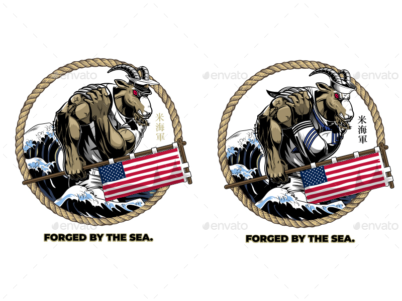 Navy Mascot Bill the Goat, Vectors | GraphicRiver