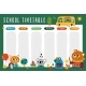 School Animals Timetable, Vectors | GraphicRiver