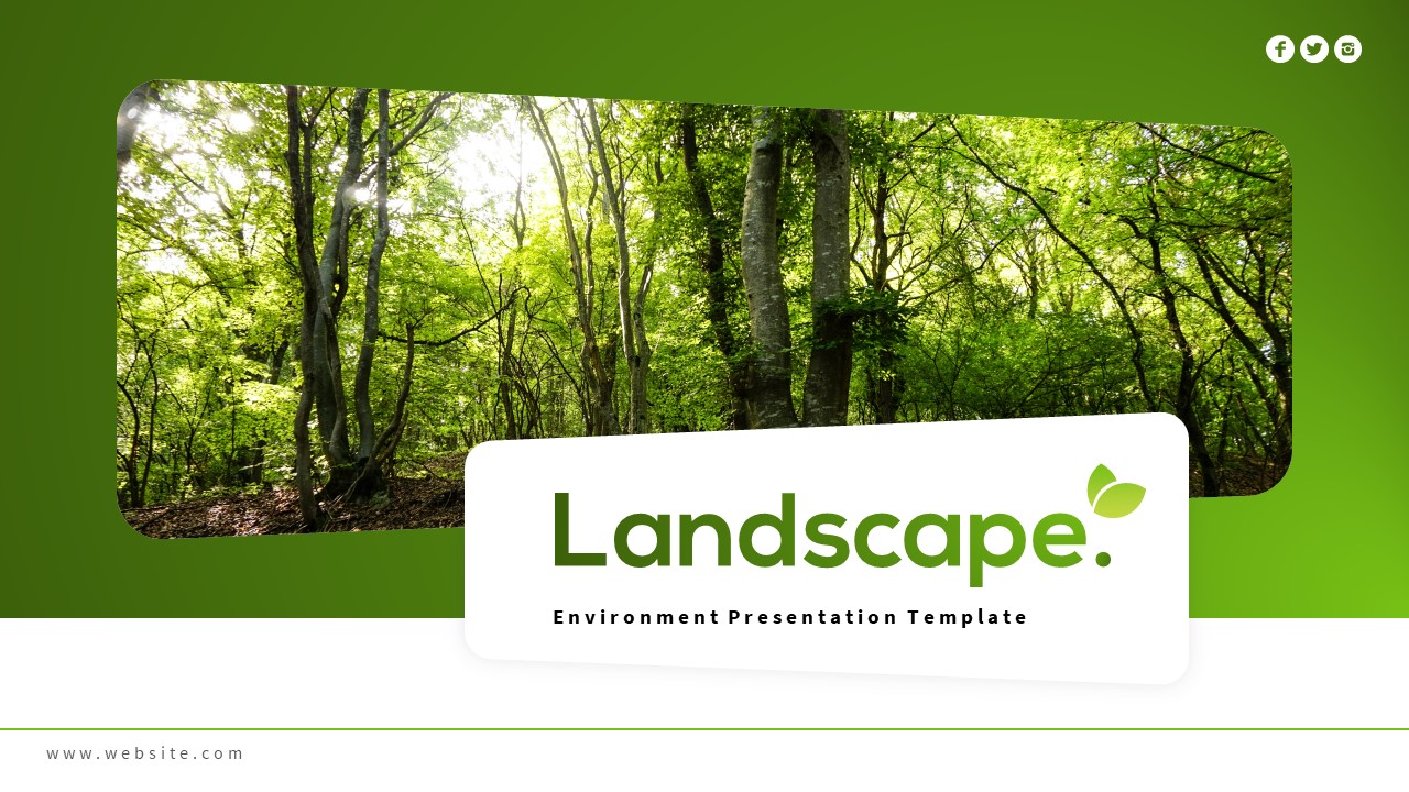 Landscape Environment Presentation Template, Presentation Templates