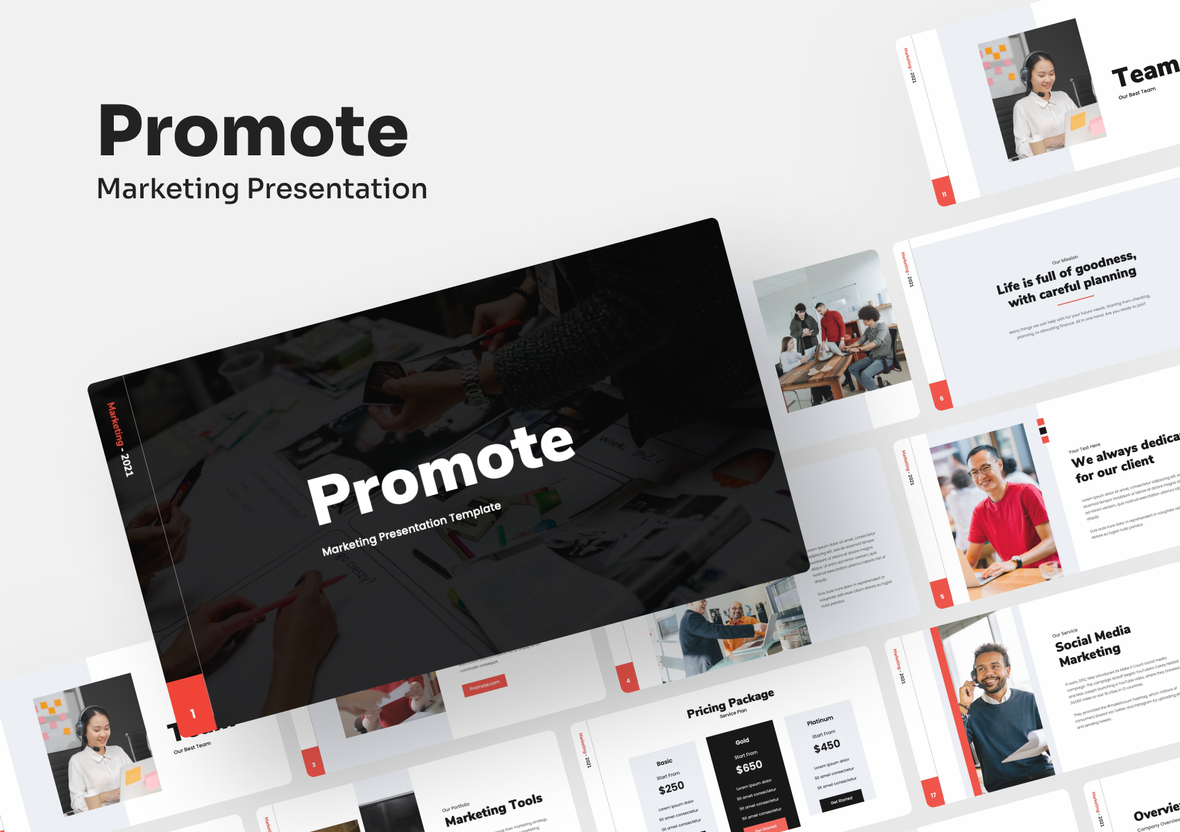 Promote - Marketing PowerPoint Presentation, Presentation Templates