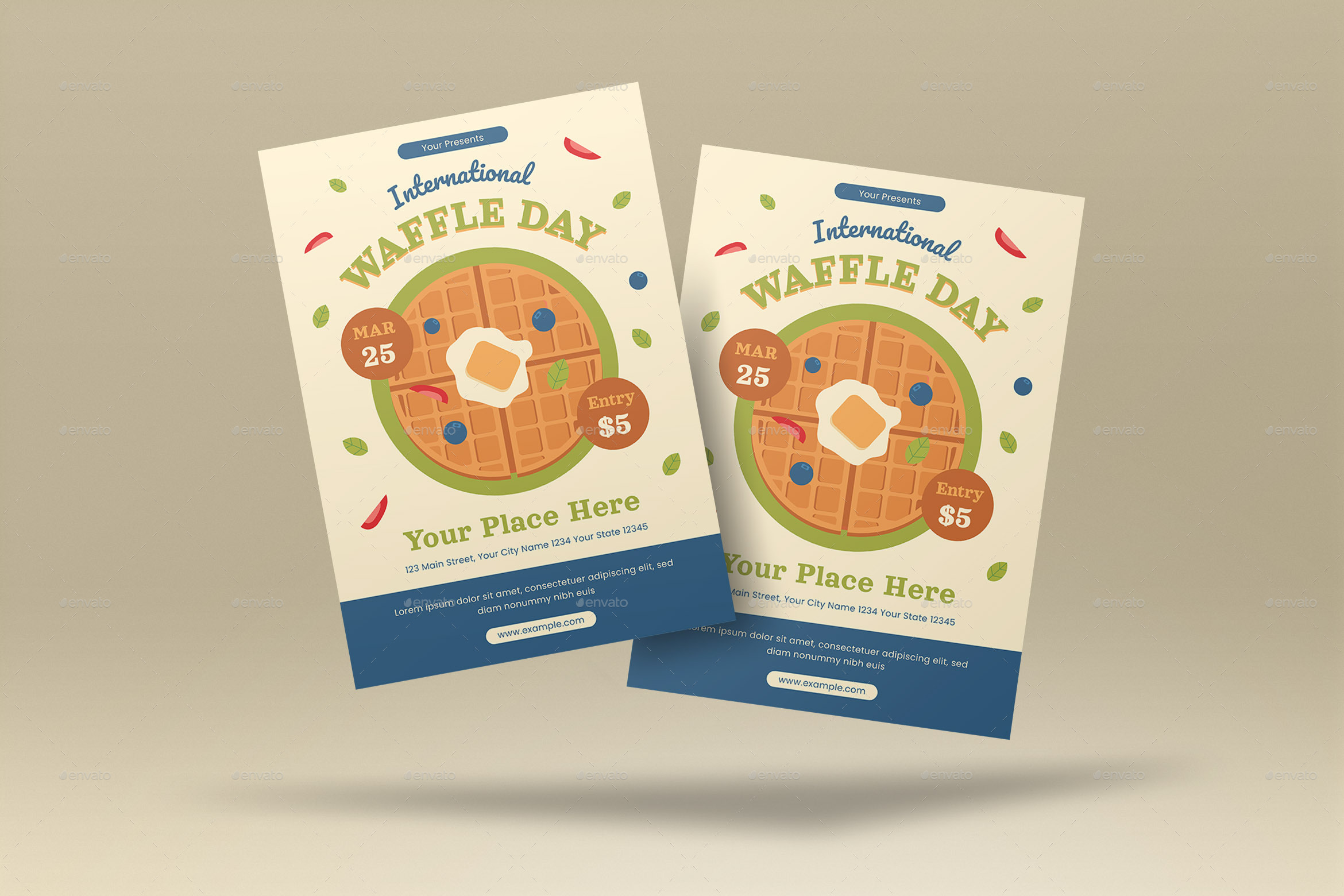 International Waffle Day Flyer, Print Templates | GraphicRiver