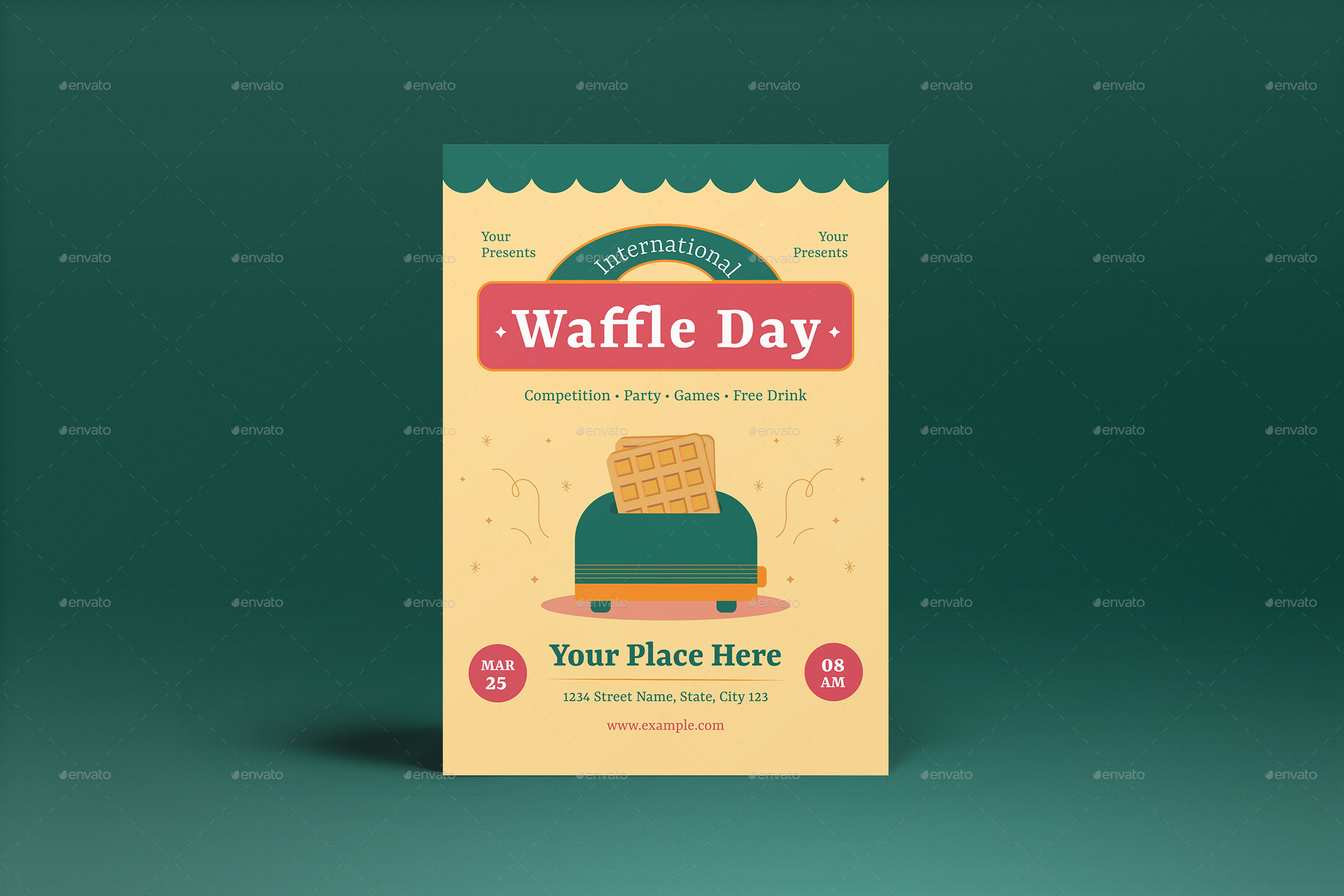 International Waffle Day Flyer, Print Templates | GraphicRiver