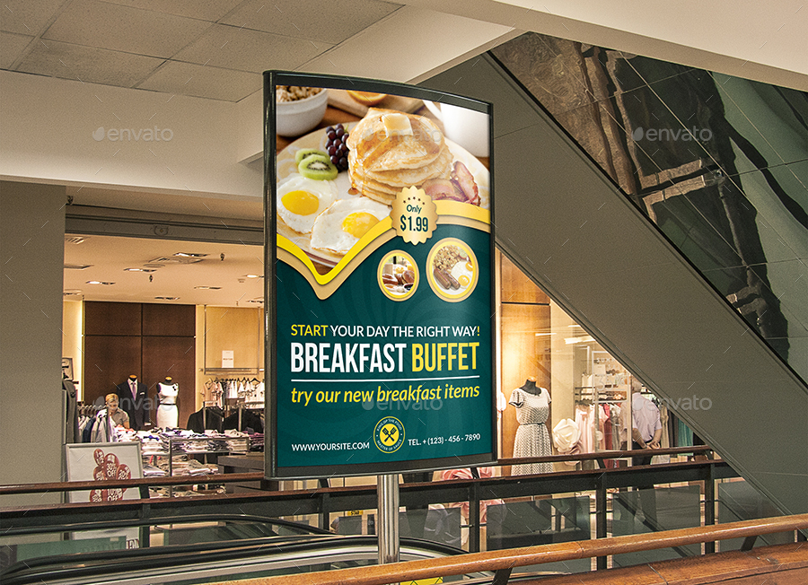 Breakfast Restaurant Poster Template, Print Templates | GraphicRiver