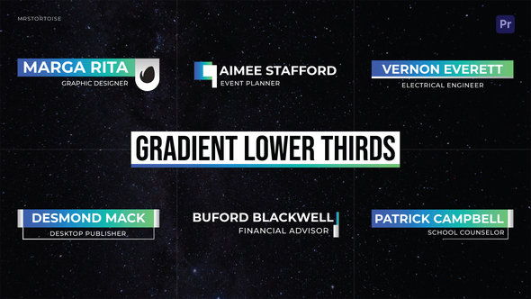 Gradient Lower Thirds | Premiere Pro, Premiere Pro Templates | VideoHive