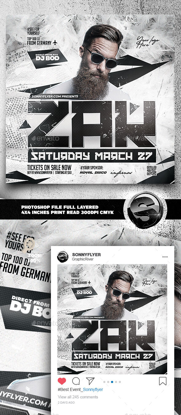 Dj Event Flyer, Print Templates | GraphicRiver