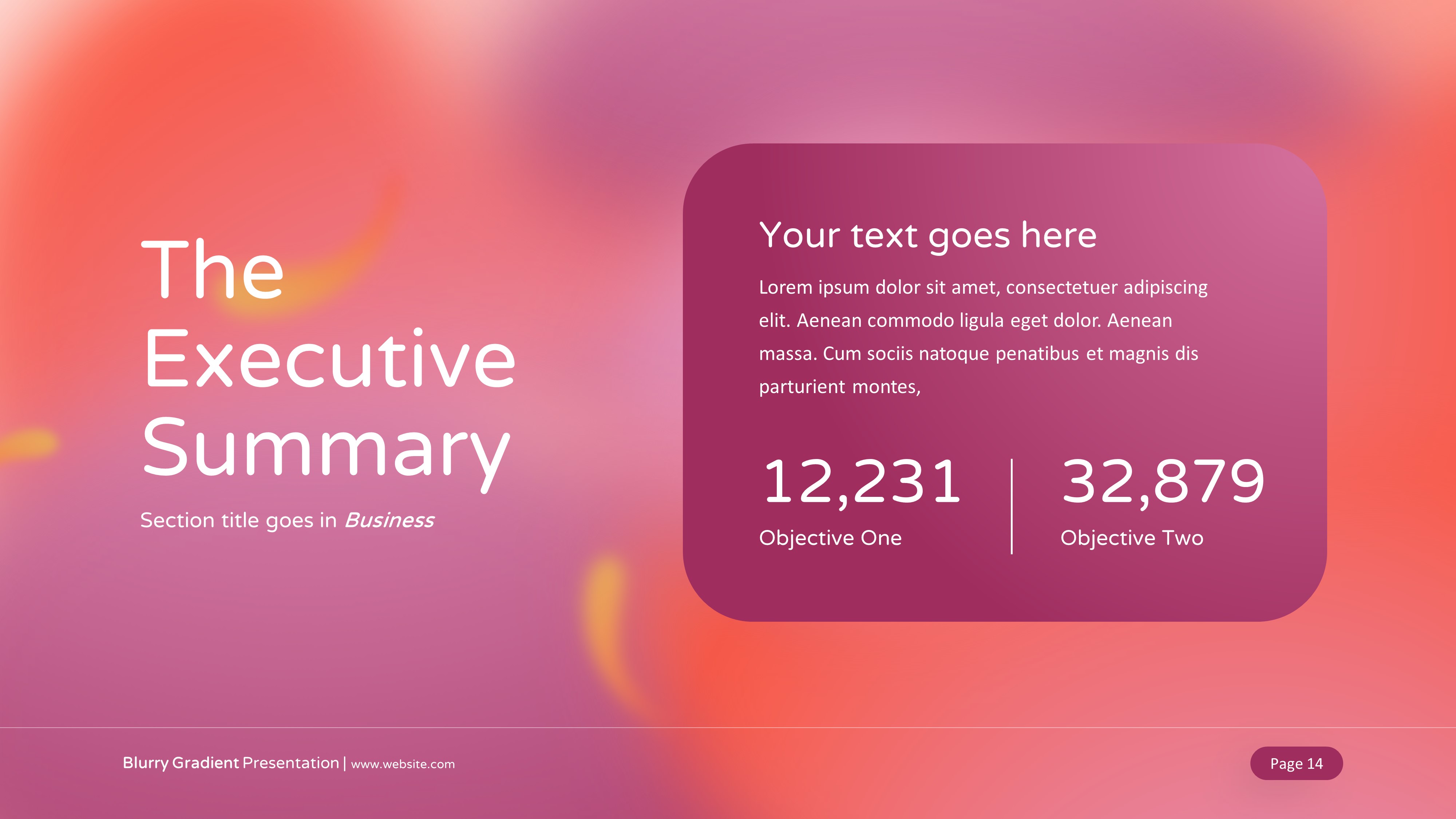Blurry Creative Multipurpose PowerPoint Template, Presentation Templates