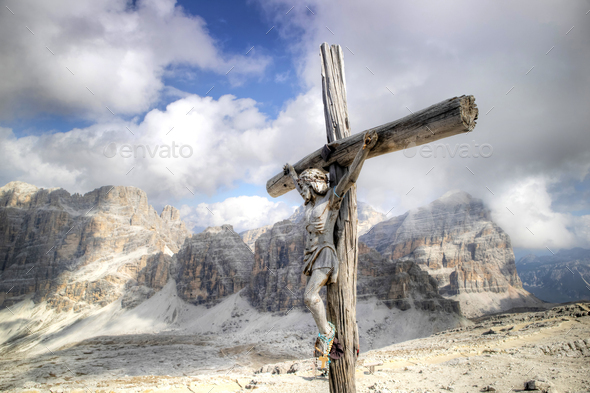 Dolomites the mountain group of the Tofane Italy Stock Photo by ...