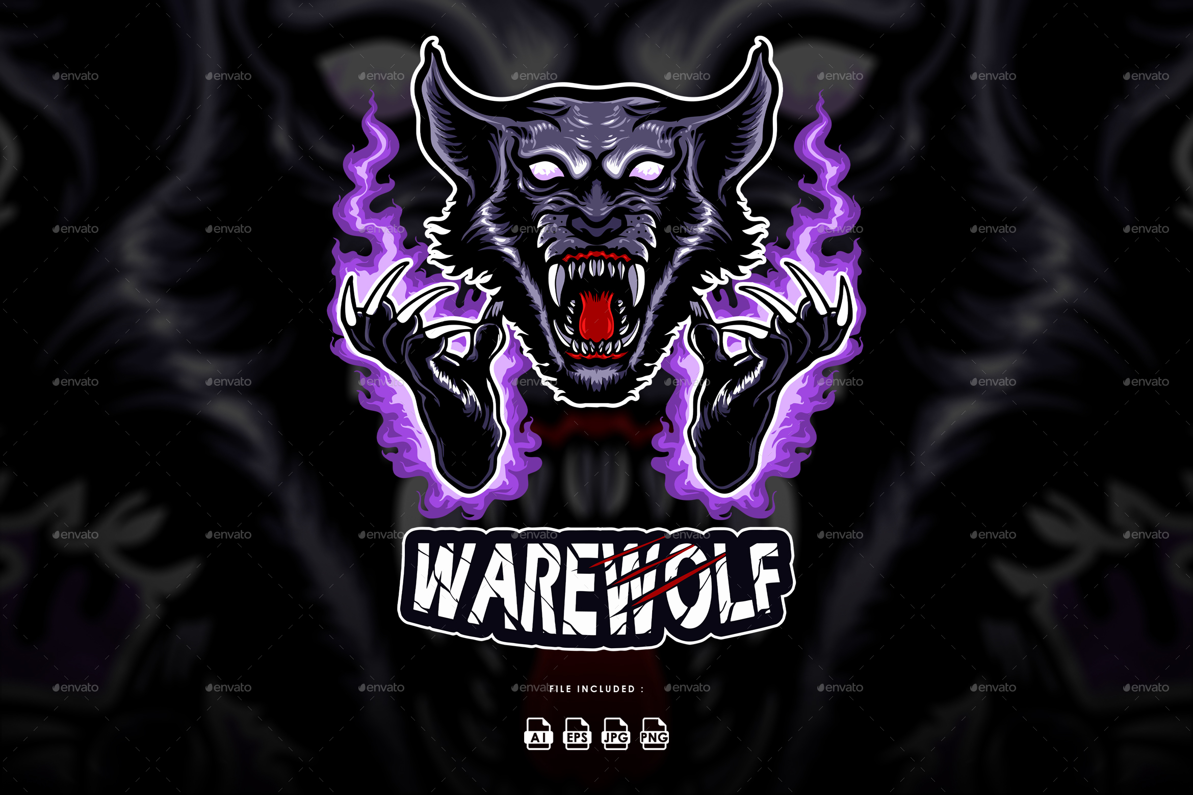 Warewolf Head and hands vector Illustration by richoirvansyah ...