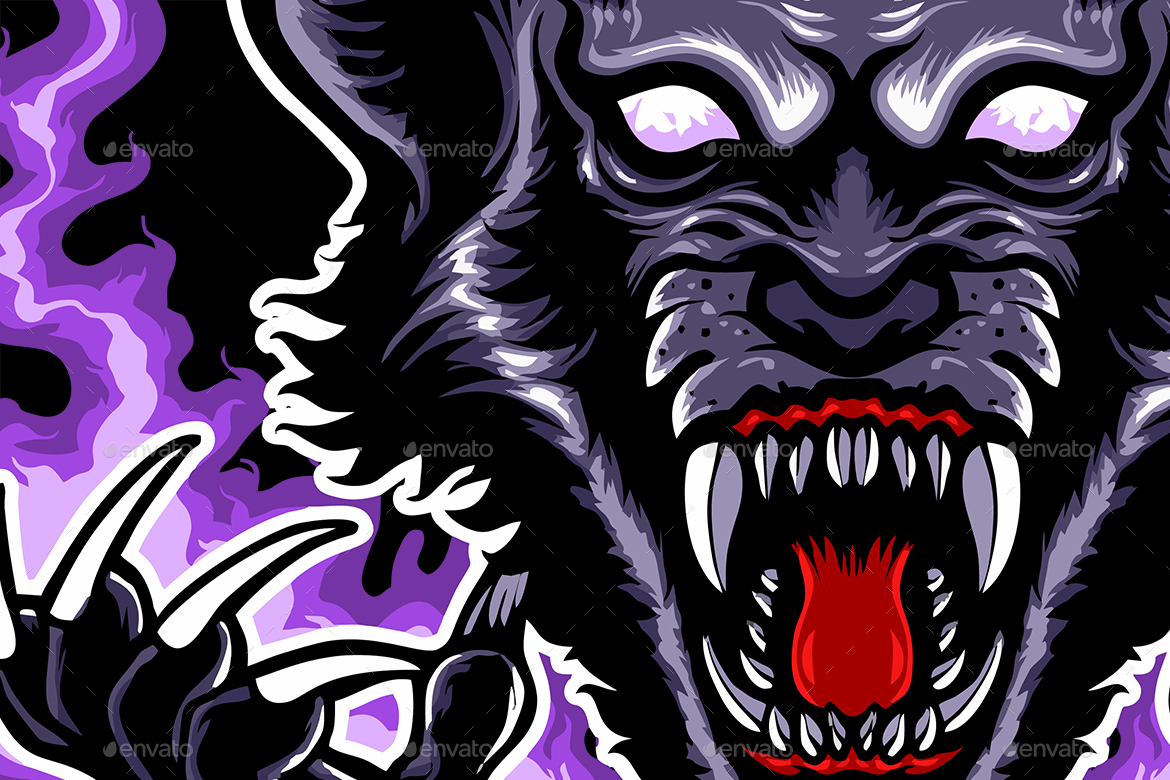 Warewolf Head and hands vector Illustration by richoirvansyah ...