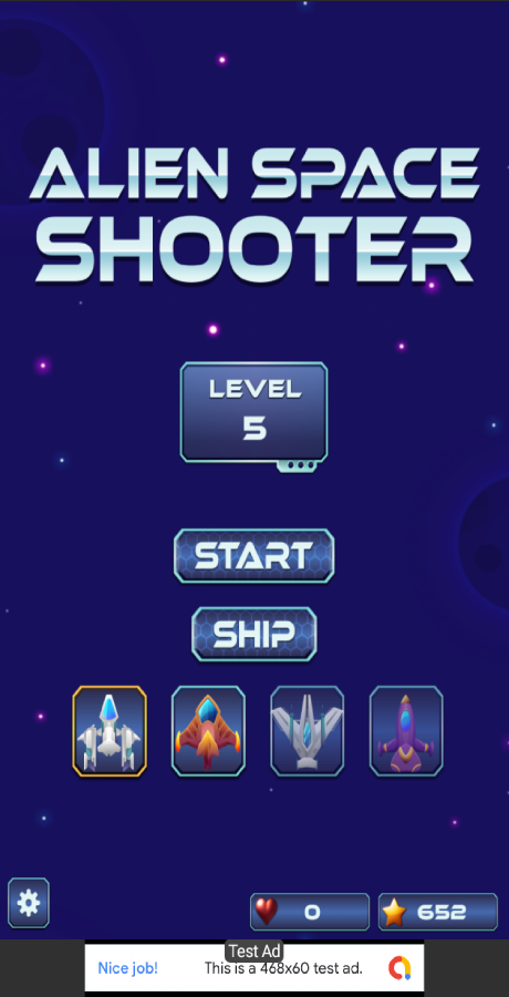 Alien Space Shooter Game Android Studio Project with AdMob Ads + Ready ...