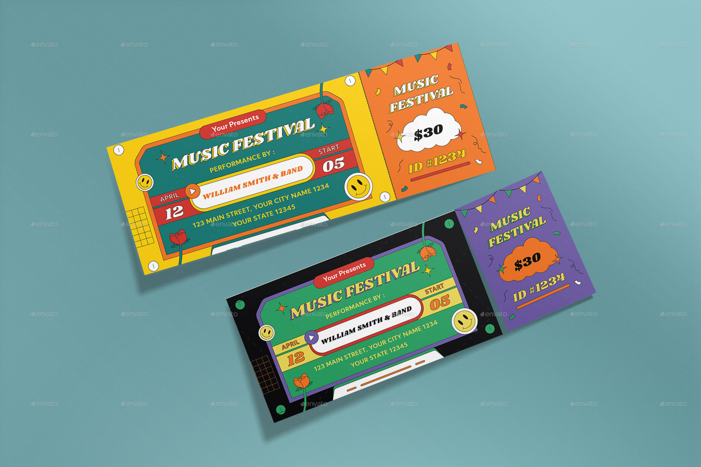 Music Festival Ticket, Print Templates | GraphicRiver