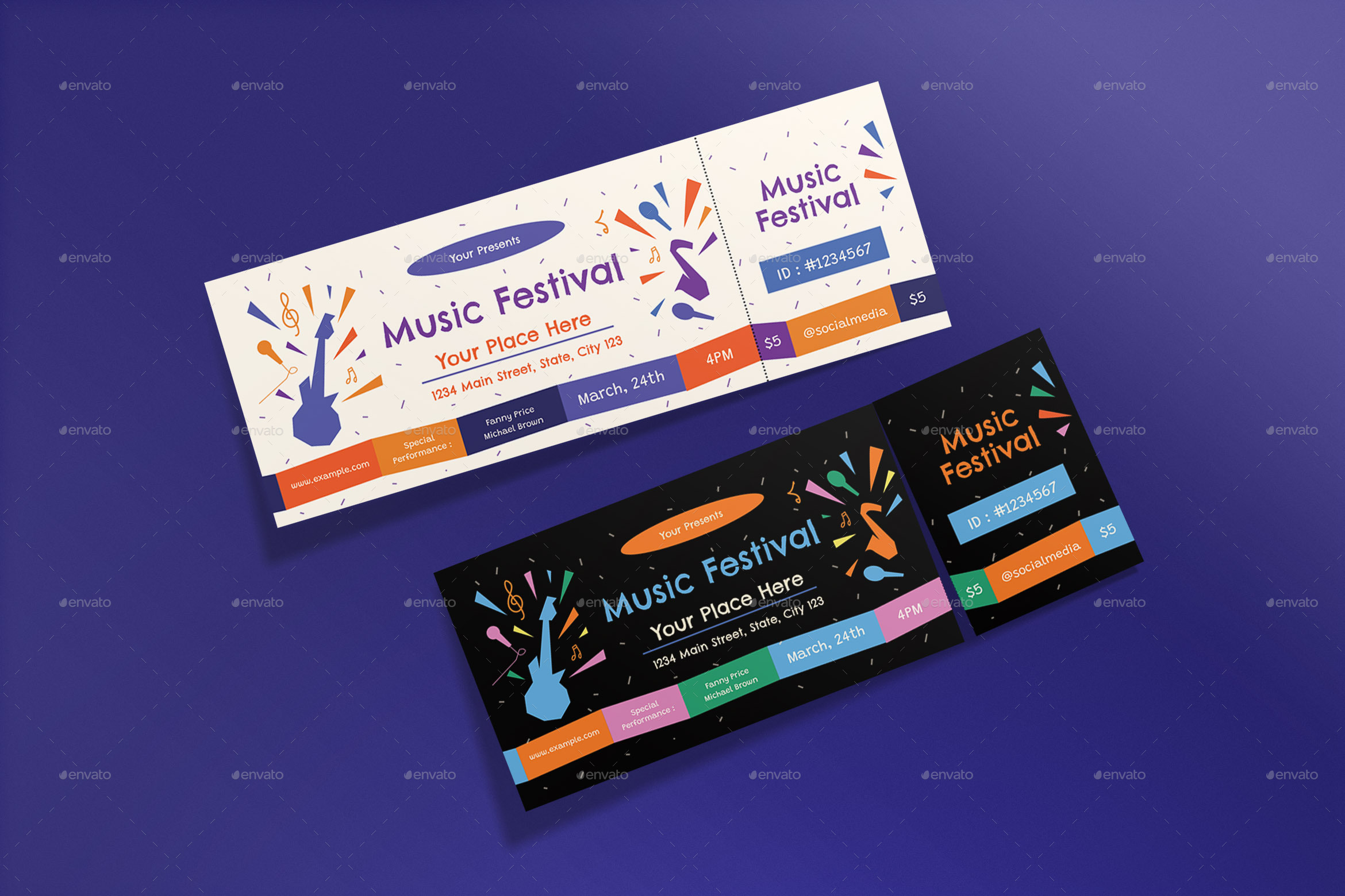 Music Festival Ticket, Print Templates | GraphicRiver