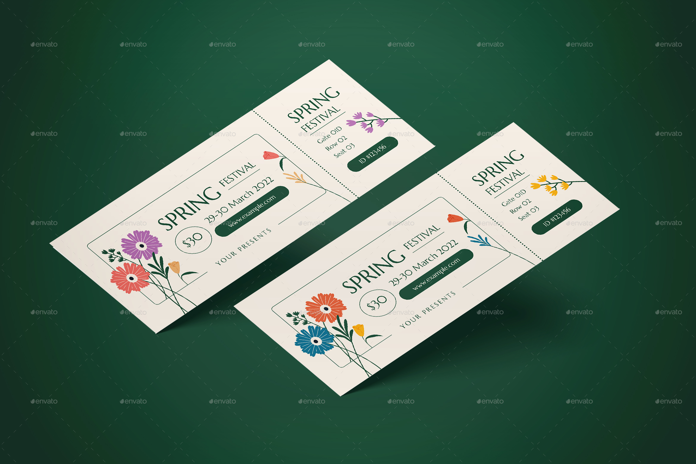 Ticket Spring Festival, Print Templates | GraphicRiver