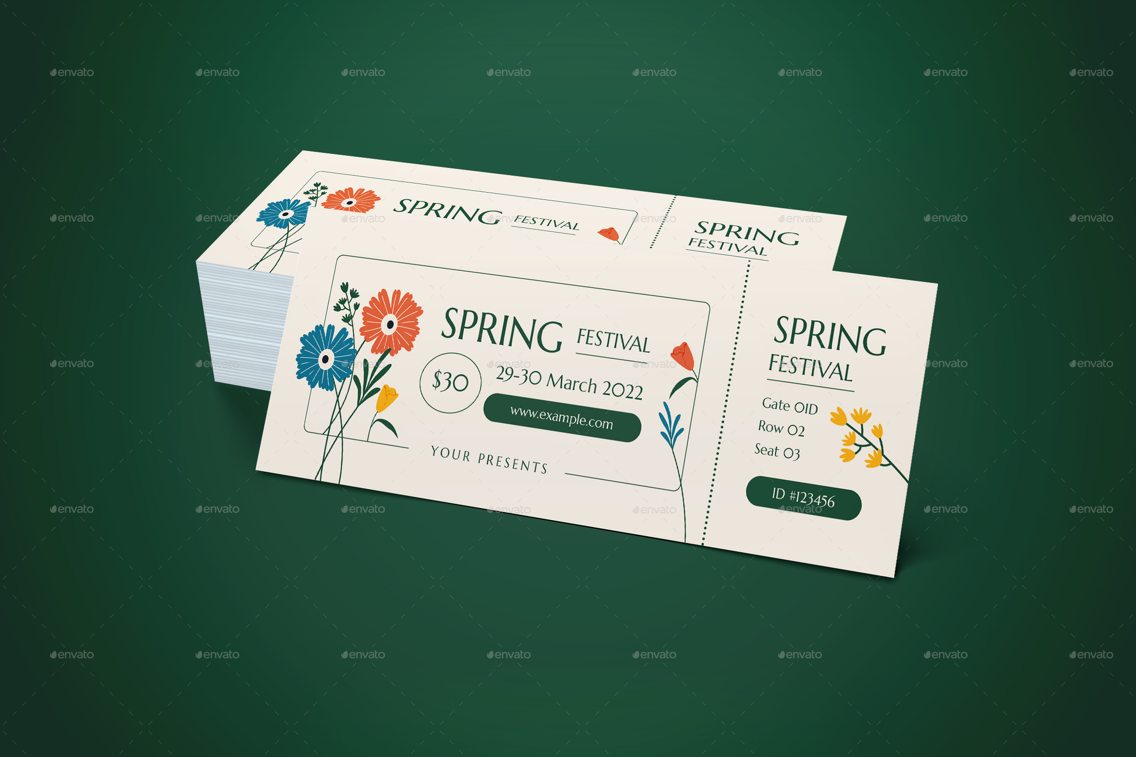 Ticket Spring Festival, Print Templates | GraphicRiver