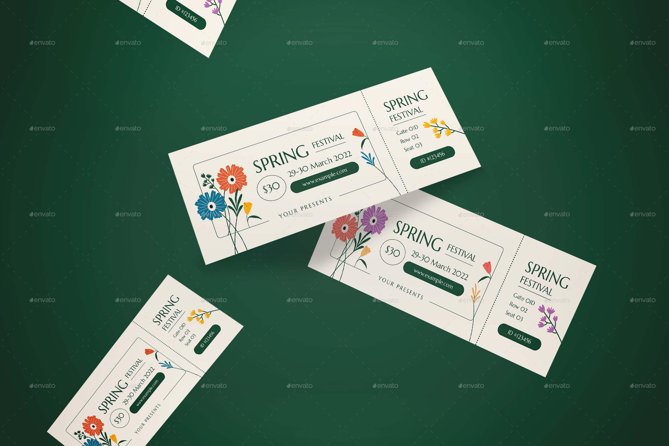 Ticket Spring Festival, Print Templates | GraphicRiver