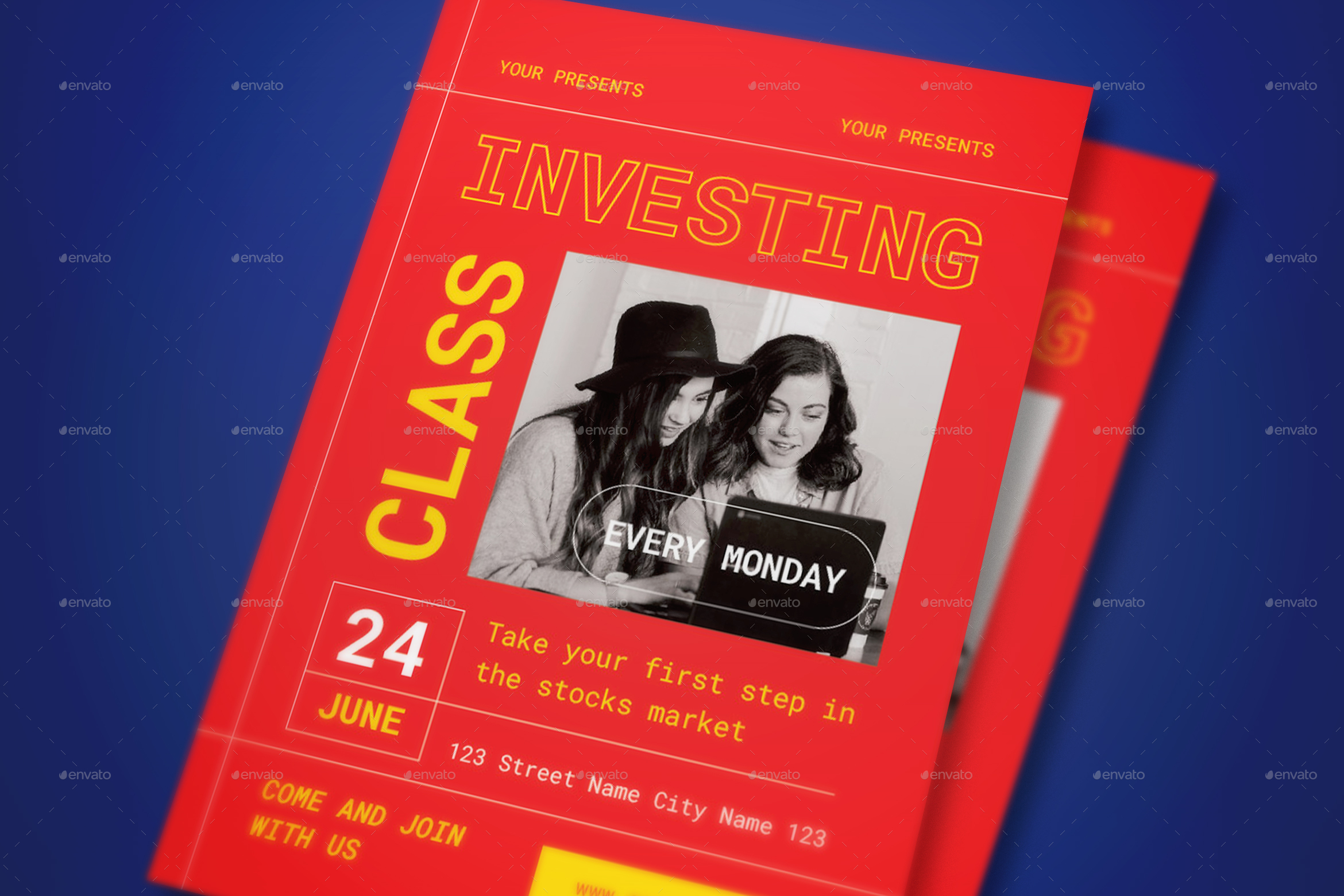Investing Class Flyer, Print Templates | GraphicRiver