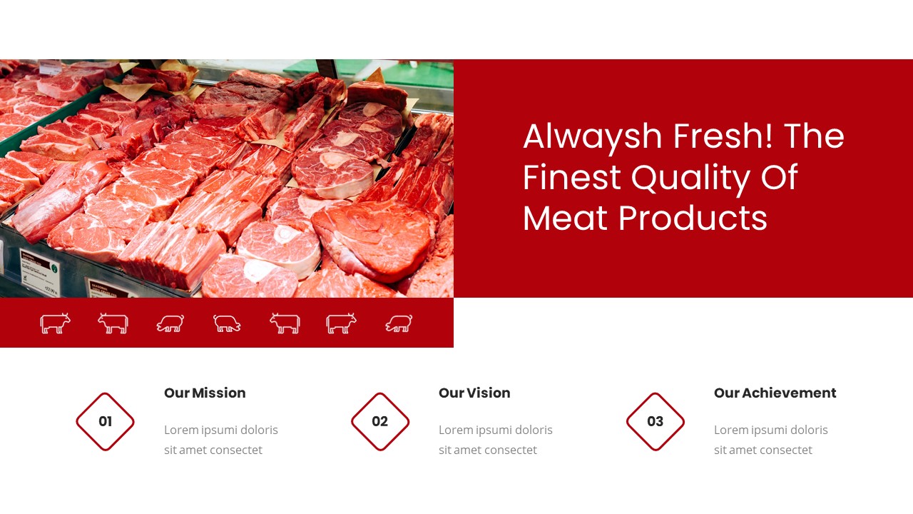 Porky Beef – Butchery & Meat Farm PowerPoint Template, Presentation ...